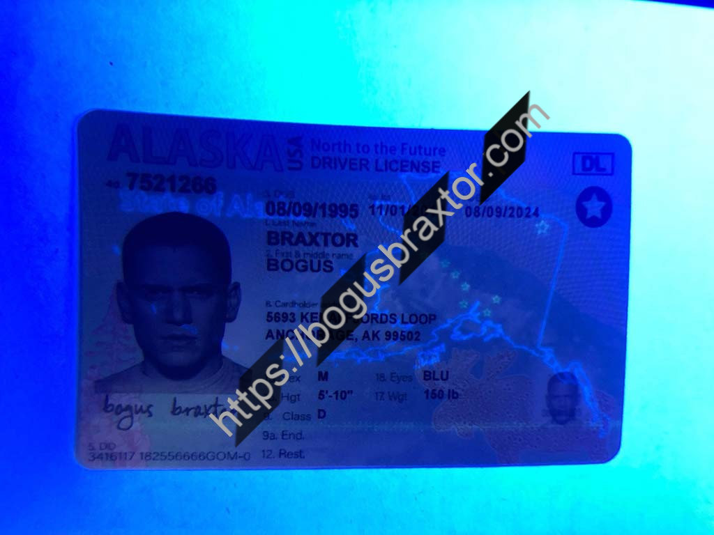 Alaska Fake ID - Bogus Braxtor Scannable Fake ID Cards