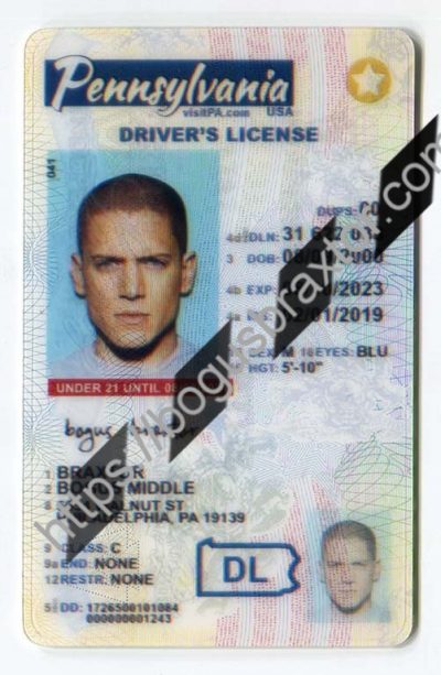 Pennsylvania Vertical Fake ID - Bogusbraxtor