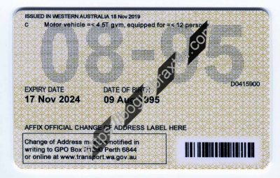 Western Australia Learners Permit Fake ID - Bogusbraxtor